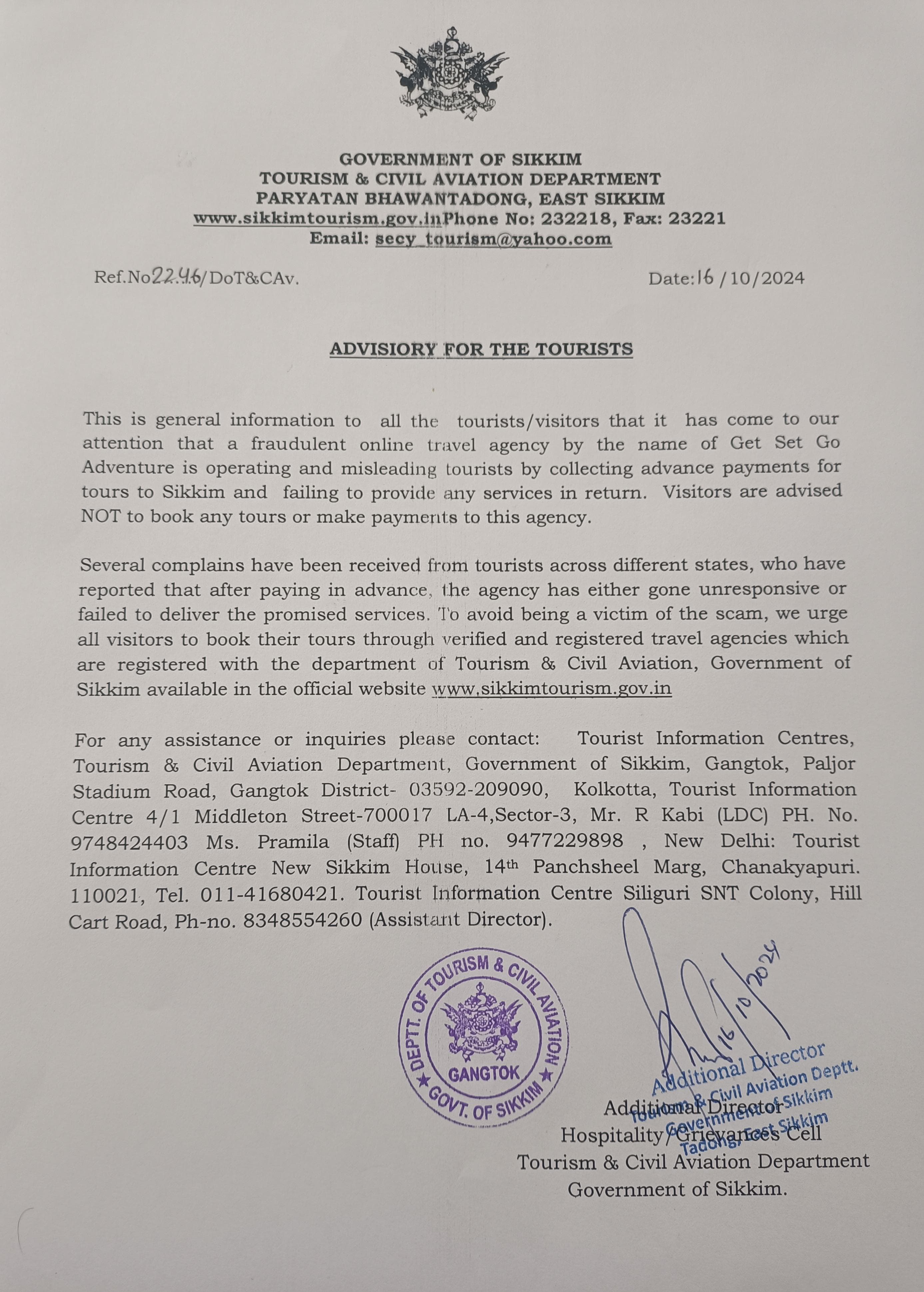 Welcome to Sikkim Tourism - Official Website of Department of Tourism ...