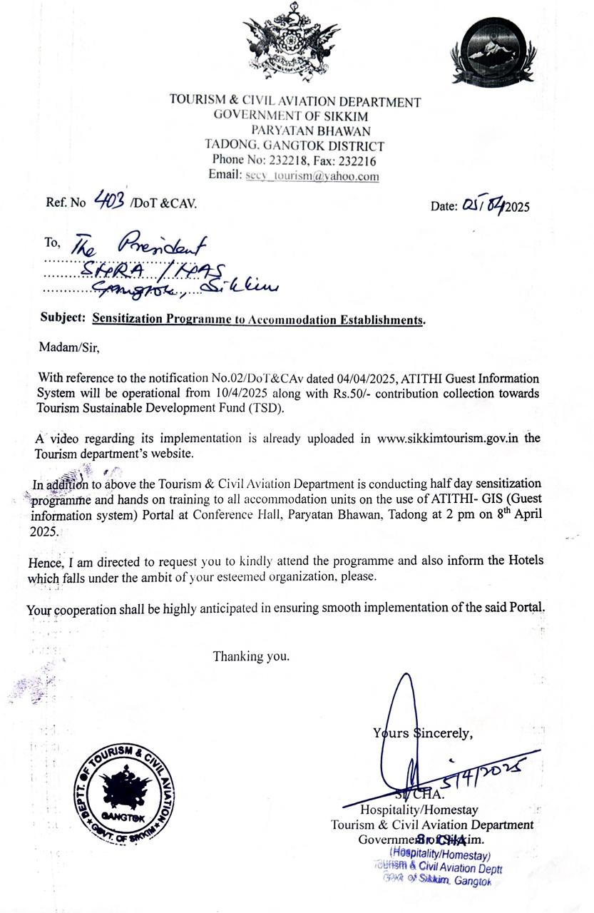 Welcome to Sikkim Tourism - Official Website of Department of Tourism ...